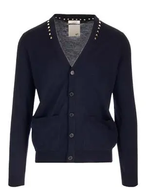 Valentino Garavani Rockstud Knit Cardigan - Black