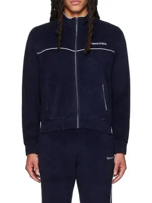 SPORTY  RICH Sporty & Rich Serif Track Jacket - Black
