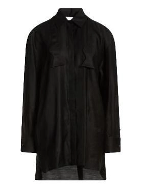 Max Mara Long Sleeve Embroidered Logo Shirt - Black