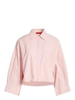 MAXCO. Max&co. Striped Embroidered Logo Poplin Shirt - Pink