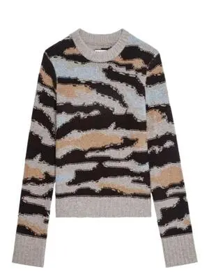 Zadig&Voltaire Malty" Patterned Crew-neck Sweater - Black