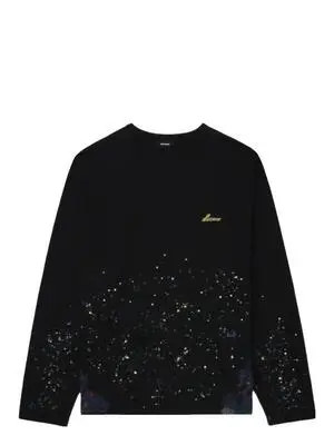 We11Done Splatter Long-sleeves T-shirt - Black