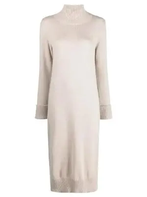 ELEVENTY Eleventy Long Sleeved Knitted Midi Dress