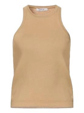 Max Mara Crew-neck Racerback Ribbed Tank Top - Nude