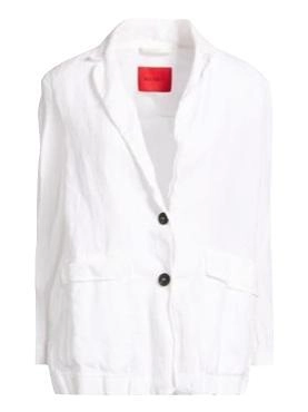 MAXCO. Max&co. Textured Crinkled Blazer - White