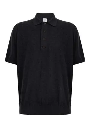 Eleventy Short-sleeve Button Polo Shirt - Black