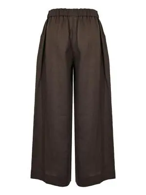Max Mara Elastic Waist Casual Pants - Brown