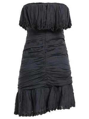Isabel Marant Étoile Asymmetrical Strapless Mini Dress - Black
