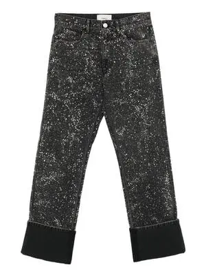 Coperni Crystal Embellished Boyfriend Jeans - Black
