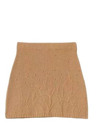 TWINSET Floral Embroidered Knitted Mini Skirt - Nude