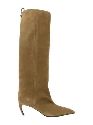 Attico Attico 70mm Sculpted Heel Pointed Toe Leather Boots No