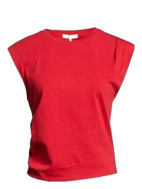 Rag & Bone Crew-neck Cap-sleeve Top - Red