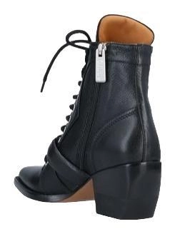 Chloé Leather Ankle Boots With Metal Buckles - Black