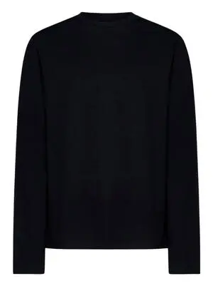 JIL SANDER Logo Printed Long-sleeved T-shirt - Black