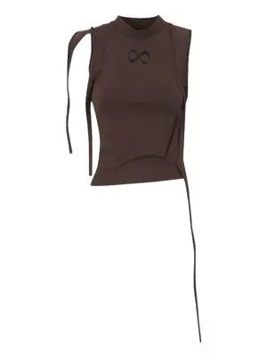 Ottolinger Strappy Detail Top With Cut-out Accents - Brown