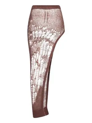 Rick Owens Perforated Knit Pencil Skirt - Multicolor