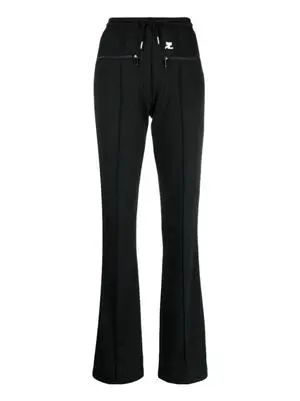 COURREGES Courrèges Drawstring Pleated Bootcut Pants
