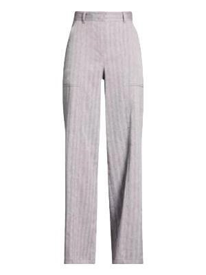MAXCO. Max&co. Straight-leg Linen-blend Suit Pants - Gray