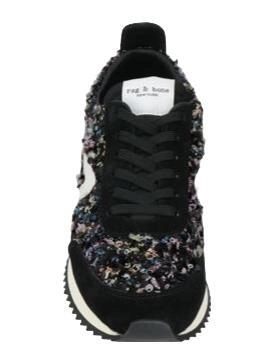 Rag & Bone Low-top Sneakers With Multicolor Sequins - Black