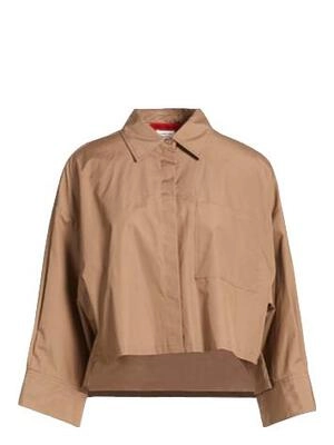 MAXCO. Max&co. Poplin Shirt With Embroidered Logo - Nude