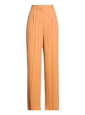 MAXCO. Max&co. High-waisted Pleated Crepe Wide-leg Trousers - Orange
