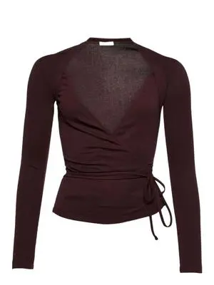 ERES Wrap Long-sleeved Cardigan - Black