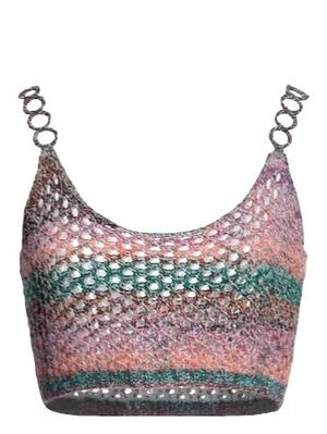 Chloé Crochet Cropped Sleeveless Top - Multicolor