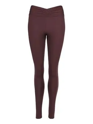 ERES Ribbed Pull-on Leggings - Red