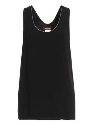 Max Mara Solid Color Sleeveless Top - Black