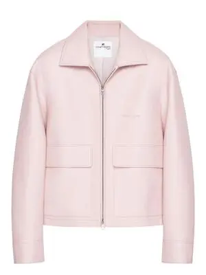 COURREGES Double Pocket Leather Jacket - Light Pink