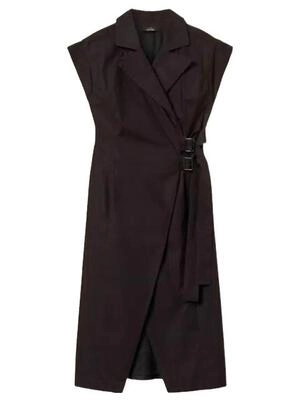 TWINSET Twinset Double-Breasted Dress With Side Buckle Detail Black