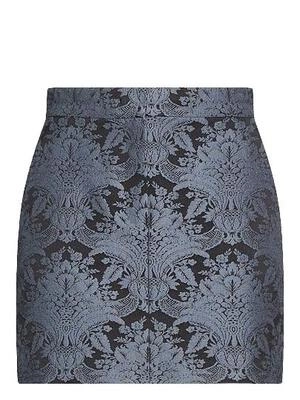 Max Mara Floral Jacquard Mini Skirt - Gray