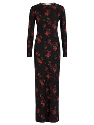 REFORMATION Floral Print Maxi Dress - Black