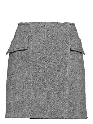 SPORTMAX Sportmax Wool Twill Herringbone Wrap Skirt