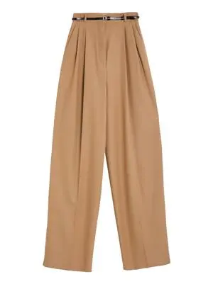 Sportmax Belted Loose Trousers - Nude