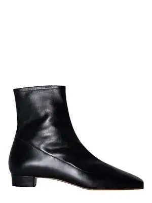 By Far Este Leather Ankle Boots - Black