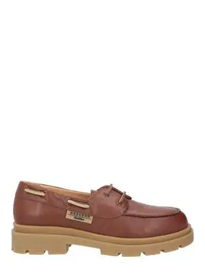 Max Mara Minimalist Leather Boat Shoes - Brown