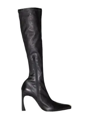 MARINE SERRE High Top Stiletto Boots - Black