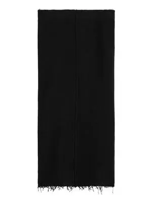TOTEME Fringed Jersey Midi Skirt - Black