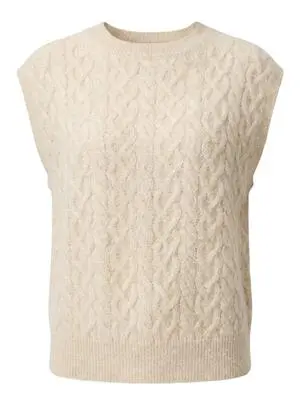ALLSAINTS Sleeveless Round Neck Vest - White
