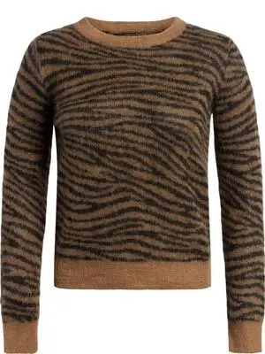 Max Mara Lightweight Tiger-striped Knitted Sweater - Black