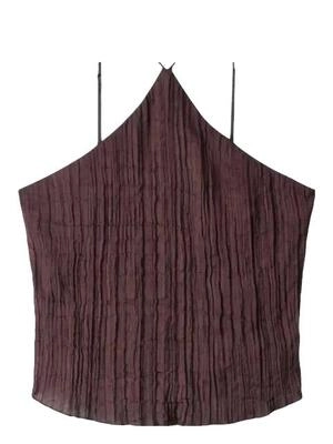 STAUD Staud Crinkled Effect Cropped Top With Adjustable Straps
