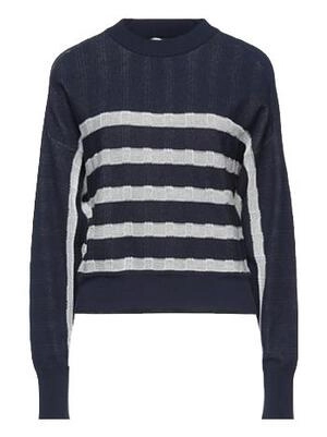 Sportmax Lightweight Striped Knit Top - Black