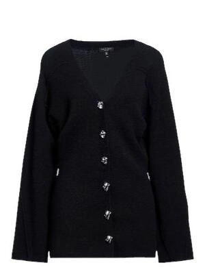 Rag & Bone Solid Color Long Sleeve Knit Top - Black