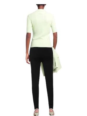 Max Mara Solid Color Lightweight Knit Leggings - Black