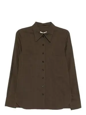 LOW CLASSIC Long Sleeve Shirt With Chest Pockets - Green