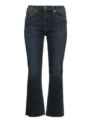 RAG & BONE Rag & Bone Straight Leg Jeans With Frayed Cuffs