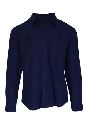 Vince Checked Woven Shirt - Black
