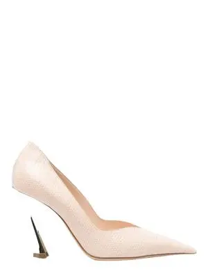 MUGLER 95mm Pointed Toe Leather Pumps With Sculptural Heel - Pink