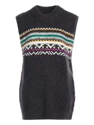 Isabel Marant Étoile Ribbed Knit Vest - Black